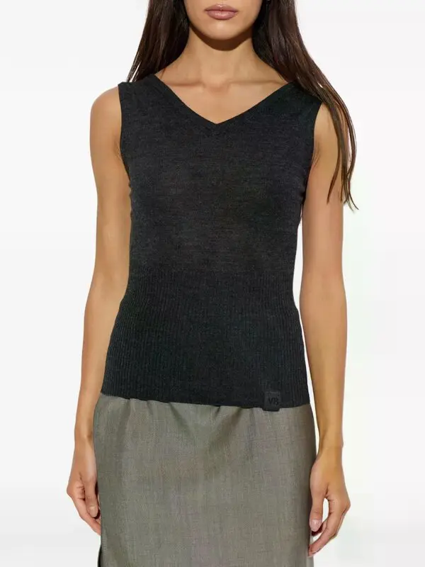 Victoria Beckham V-neck Sleeveless Knit Top