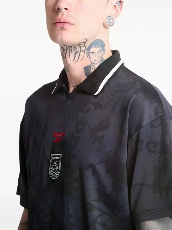 REEBOK Logo-print Collared T-shirt