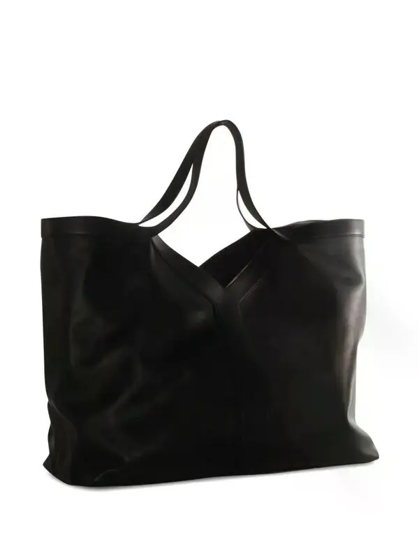 Saint Laurent V-cut Leather Tote Bag