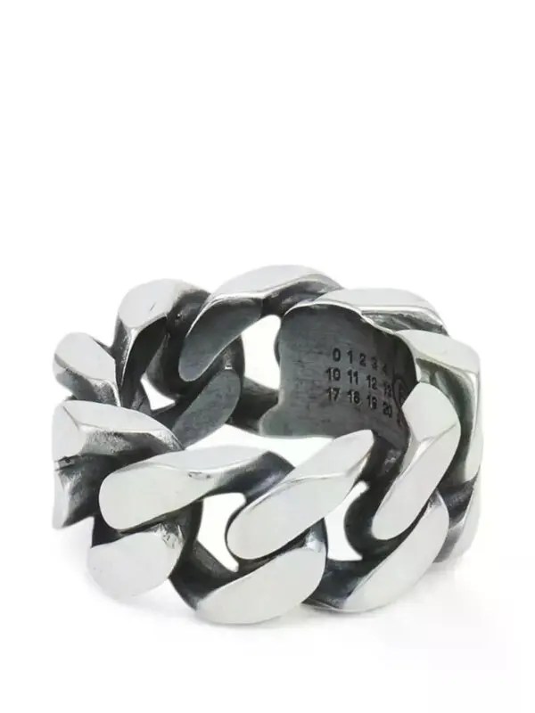 MAISON MARGIELA Heavy Chain Ring - Silver