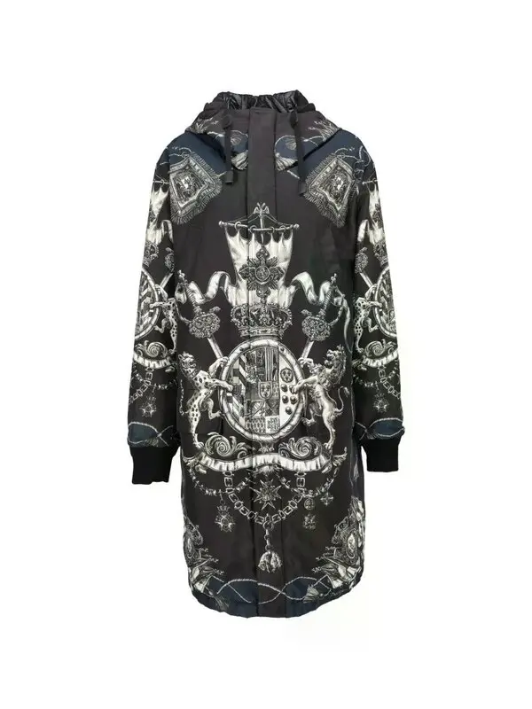 Dolce & Gabbana Heraldic Print Hooded Parka