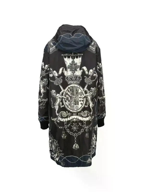Dolce & Gabbana Heraldic Print Hooded Parka