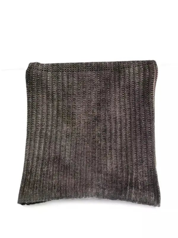 Avant Toi Ribbed-knit Snood Scarf - Grey