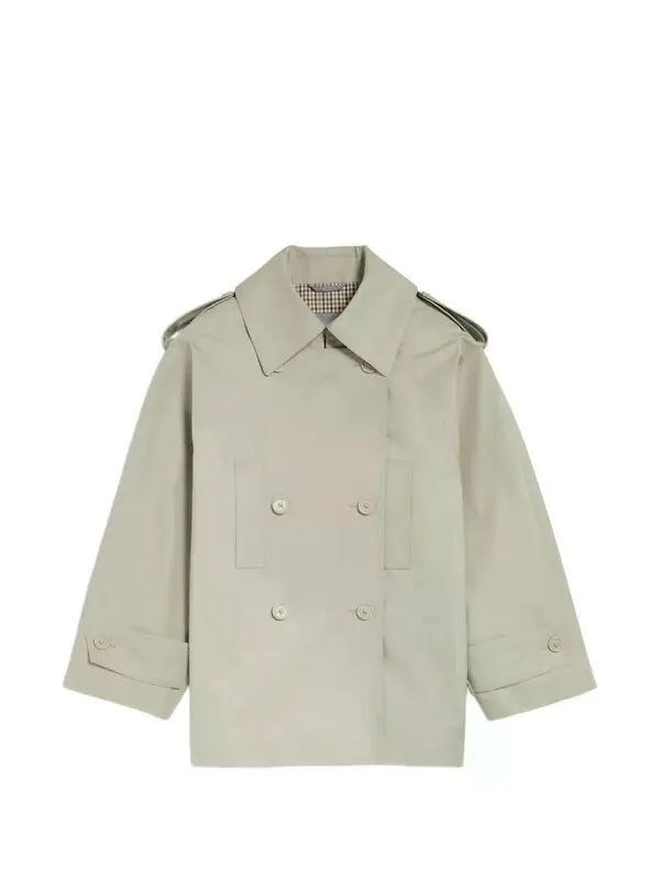 Balenciaga Double-breasted Cropped Trench Coat