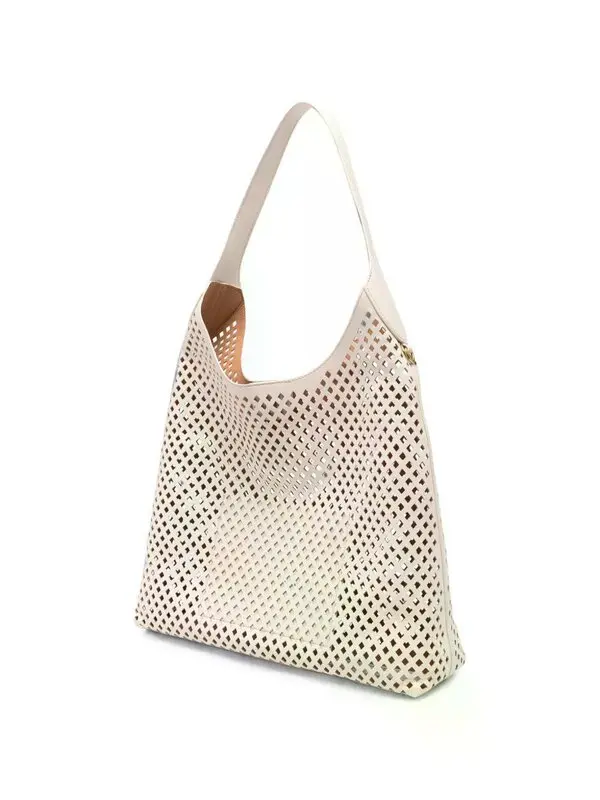 TWINSET Perforated Leather Shoulder Bag