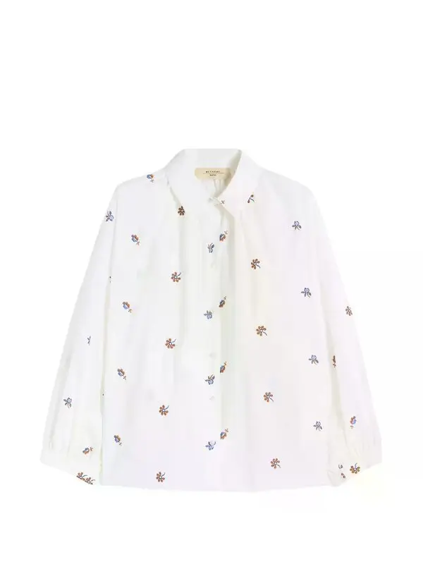 Max Mara Embroidered Cotton Poplin Shirt