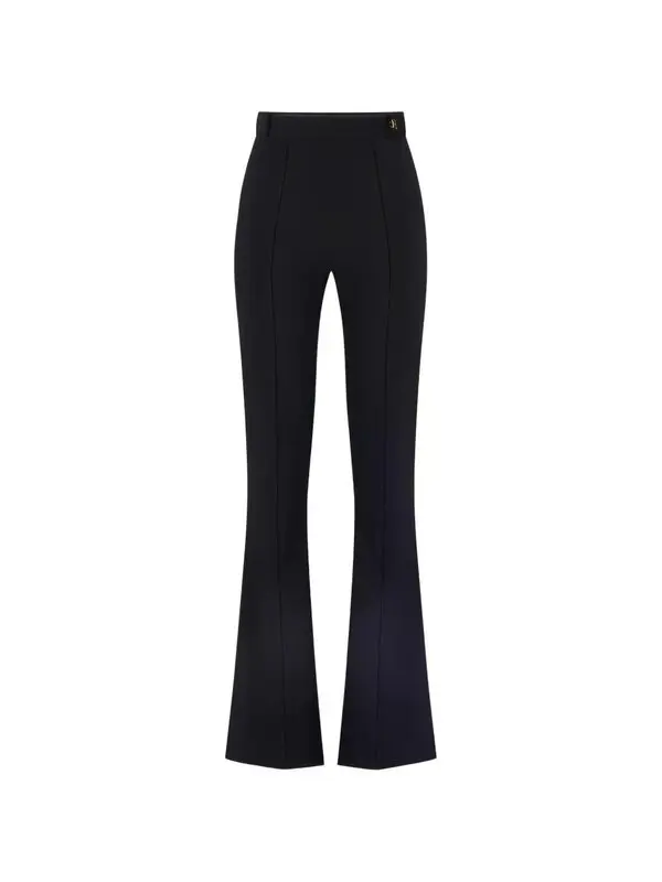 Elisabetta Franchi Logo Charm Crepe Trousers