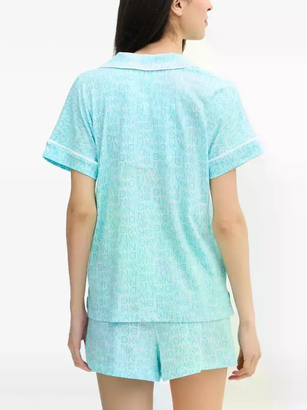 Dkny Logo-print Short-sleeved Pajamas