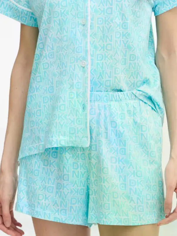 Dkny Logo-print Short-sleeved Pajamas