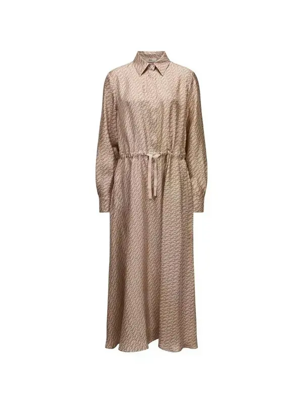 Herno Printed Silk Shirt Dress