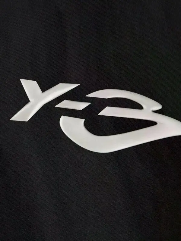 Adidas Y-3 Logo Print Drawstring Hoodie