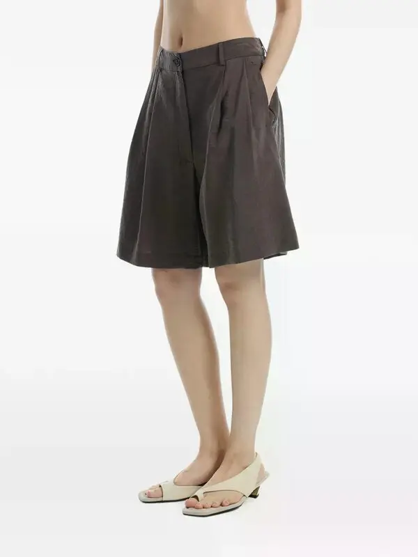 CORDERA Pleated Tailored Shorts