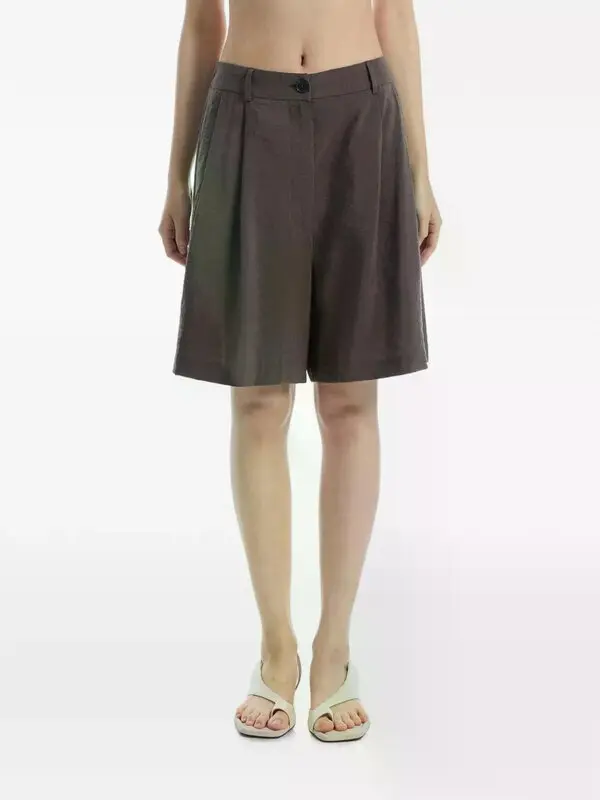 CORDERA Pleated Tailored Shorts