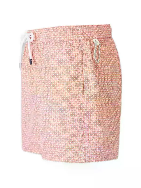 Fedeli Geometric Print Drawstring Swimsuit
