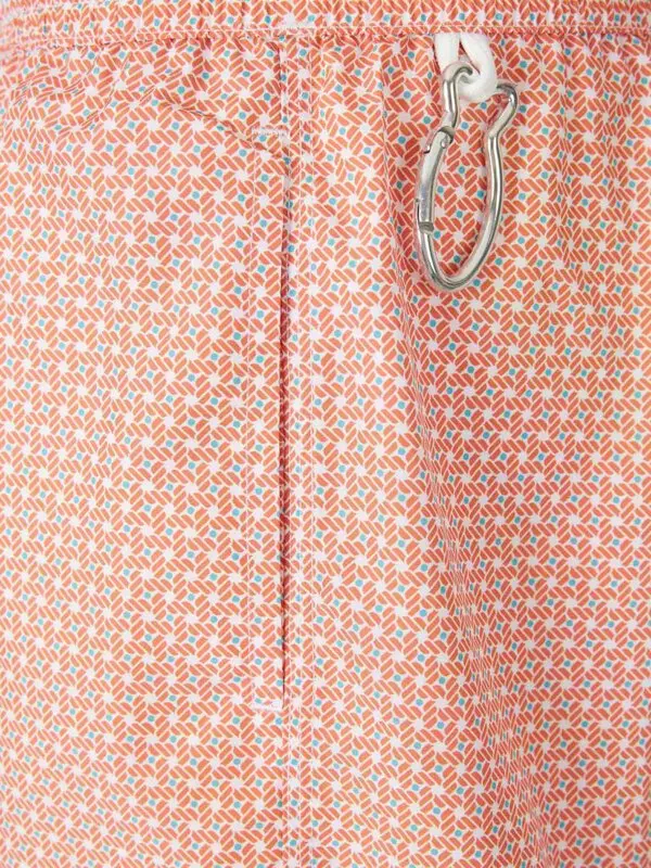 Fedeli Geometric Print Drawstring Swimsuit