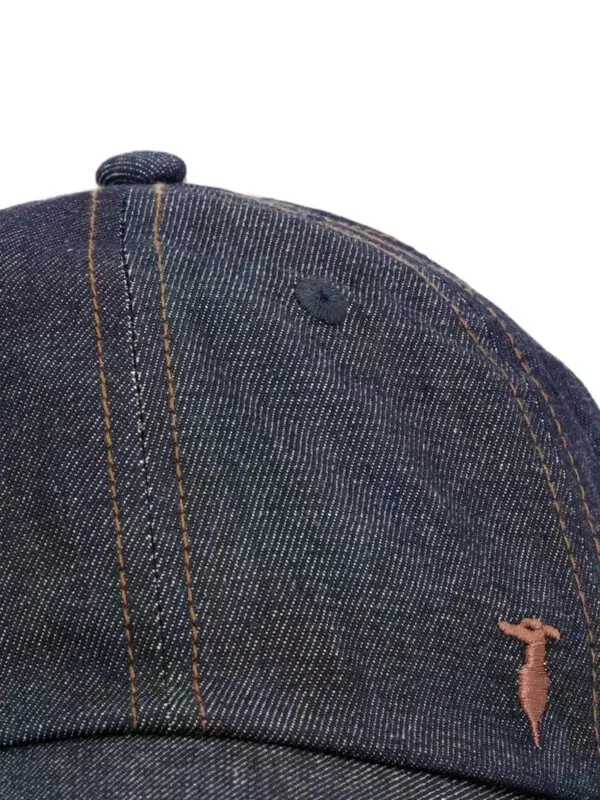 TRUSSARDI Embroidered Logo Denim Baseball Cap