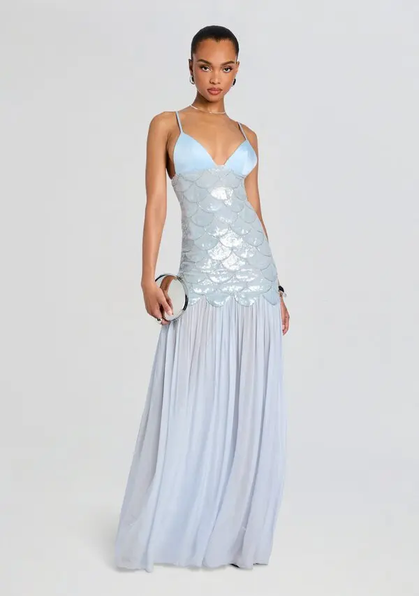 Retrofete Eileyn Embroidered Maxi Dress - Glace