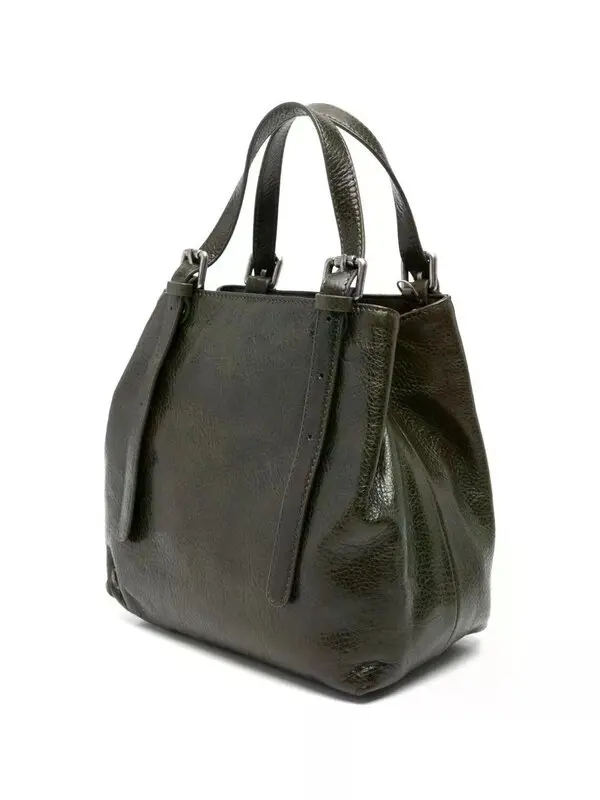 AUTENTICA 504 Buckle Detail Leather Tote Bag