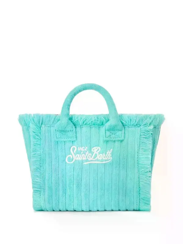 MC2 SAINT BARTH Mini Vanity Fringed Tote Bag - Blue