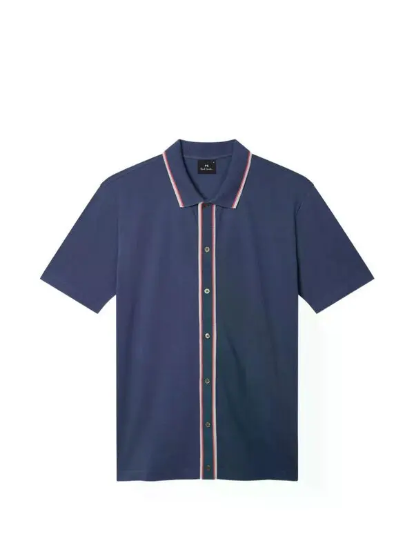 Paul Smith Stripe-trim Button-through Polo Shirt