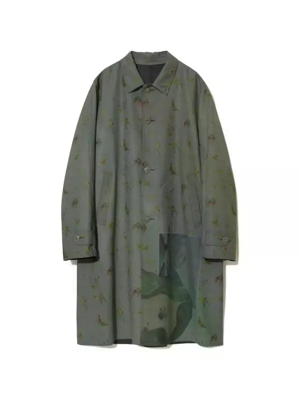 Undercover Floral Print Graphic Patch Coat