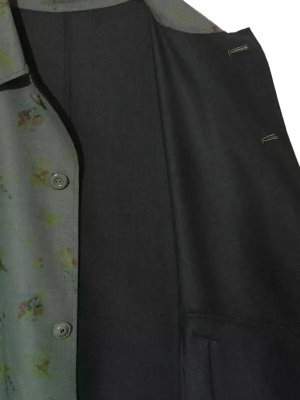 Undercover Floral Print Graphic Patch Coat