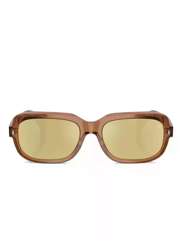 Moncler Suntrap Transparent Square Sunglasses - Orange
