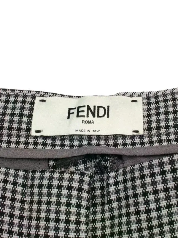 Fendi Houndstooth Pattern Tailored Shorts