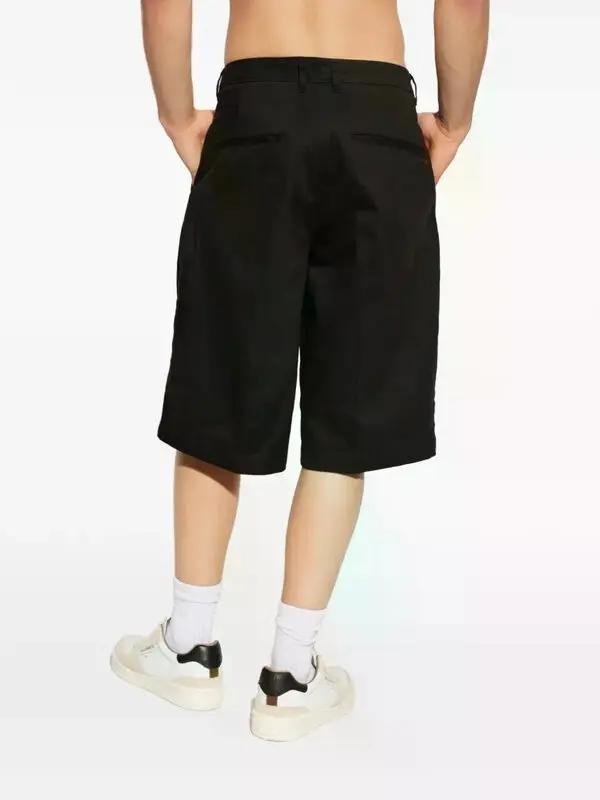ALLSAINTS Castro Pleated Cotton Twill Shorts - Black