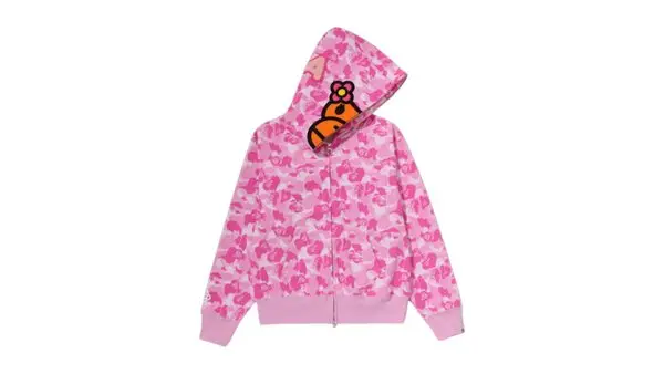 A BATHING APE Lisa Abc Camo Full Zip Hoodie - Pink
