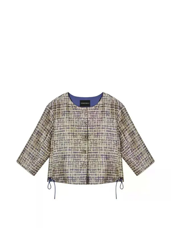Emporio Armani Geometric Jacquard Boxy-fit Jacket