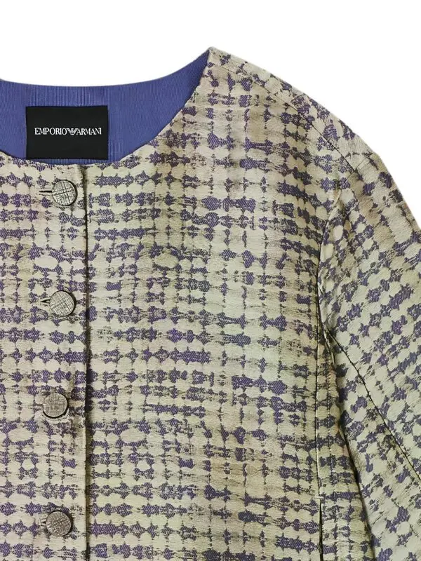 Emporio Armani Geometric Jacquard Boxy-fit Jacket