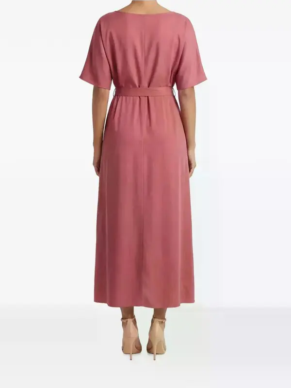 Max Mara Belted Maxi Dress With Flared Skirt