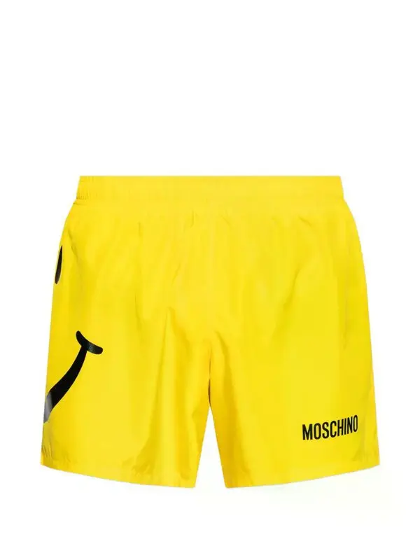 Moschino X Smiley® Logo Print Swim Shorts