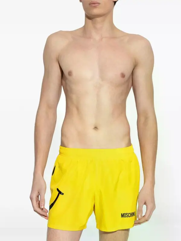 Moschino X Smiley® Logo Print Swim Shorts