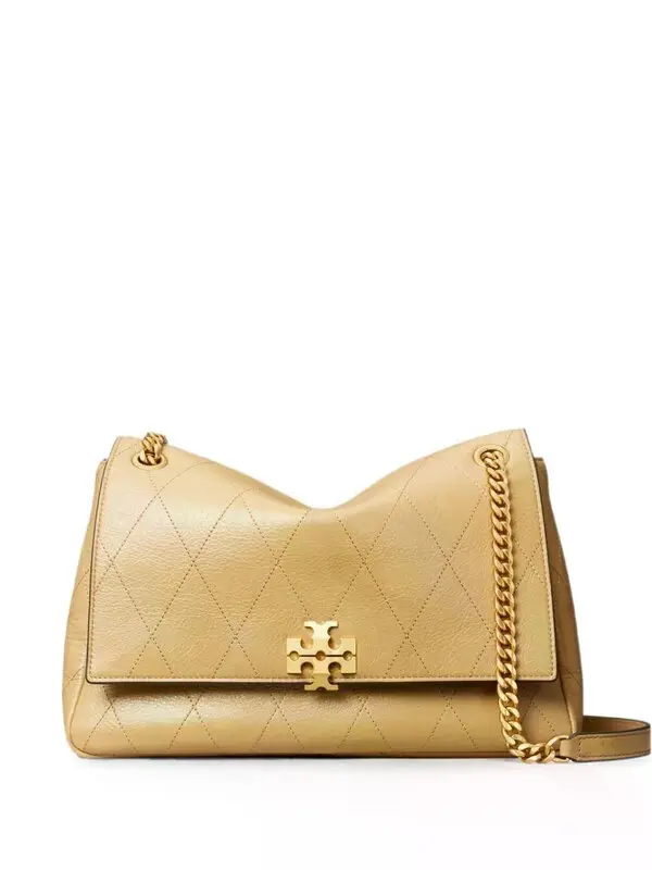 Tory Burch Medium Charlie Diamond-quilted Shoulder Bag - Neutrals
