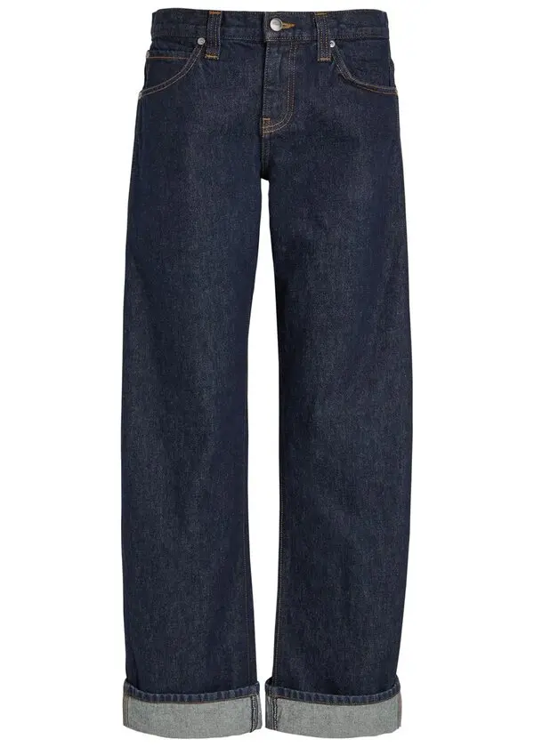 Khaite Karo Turn-up Curved Jeans - Indigo