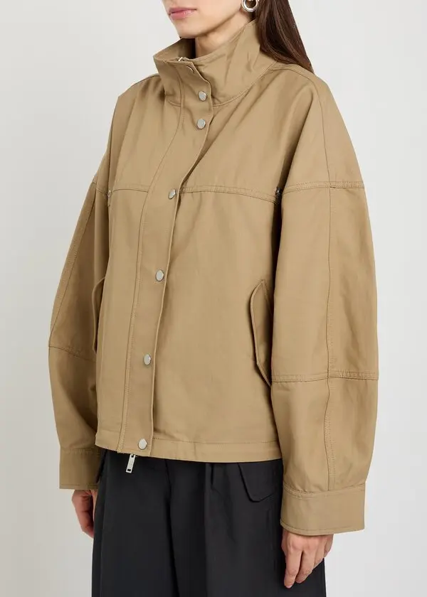 3.1 Phillip Lim Cropped High-neck Jacket With Drawstring Hem