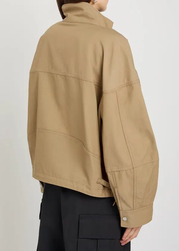 3.1 Phillip Lim Cropped High-neck Jacket With Drawstring Hem