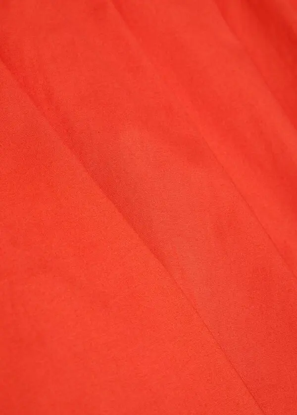 Staud Wells Stretch-cotton Midi Dress - Orange