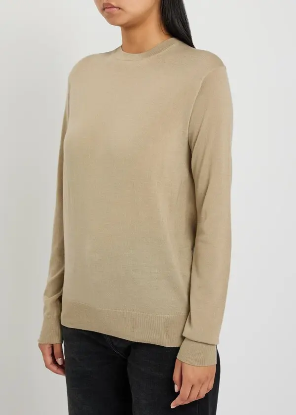 TOTEME Wool And Silk-blend Jumper - Beige