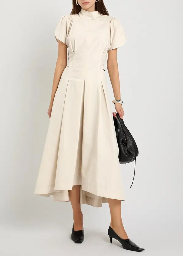 3.1 Phillip Lim Pleated Cotton-blend Midi Dress