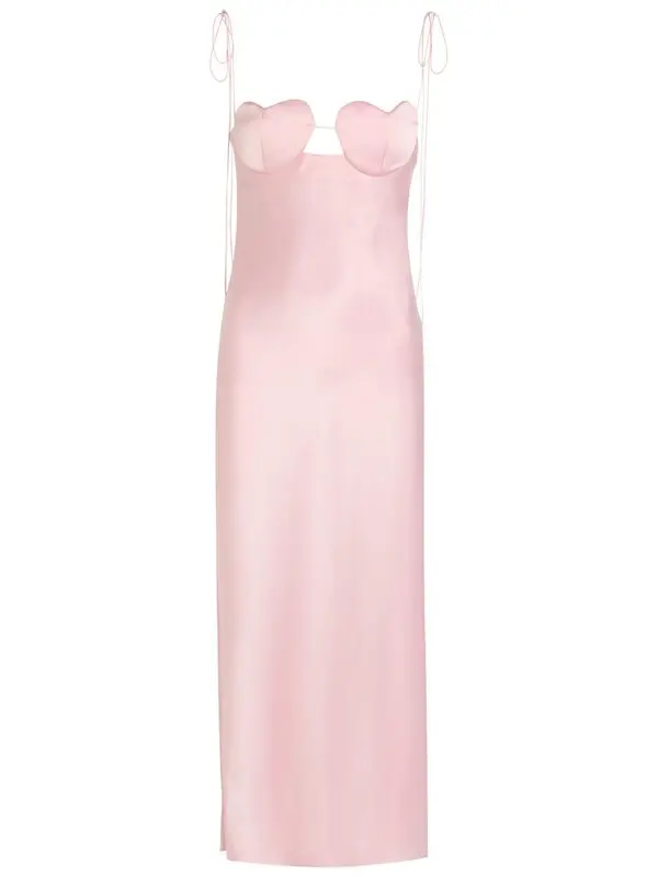 Anna October Heart Satin Midi Dress