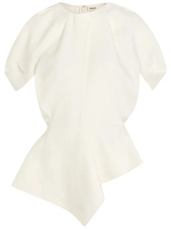 Khaite Rumi Linen And Silk-blend Top - Natural