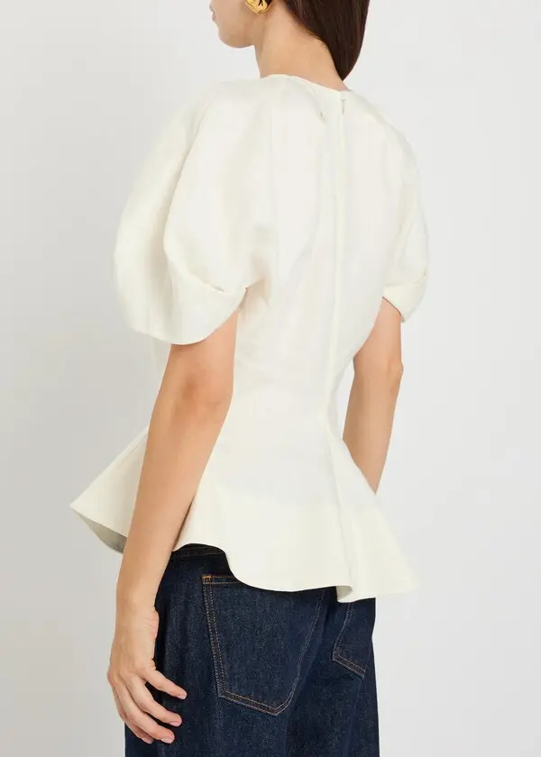 Khaite Rumi Linen And Silk-blend Top - Natural