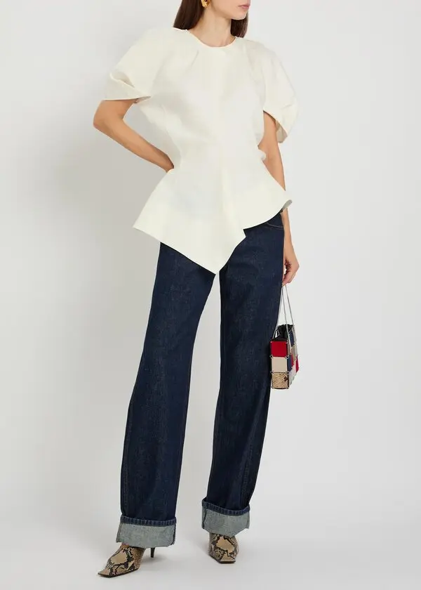 Khaite Rumi Linen And Silk-blend Top - Natural