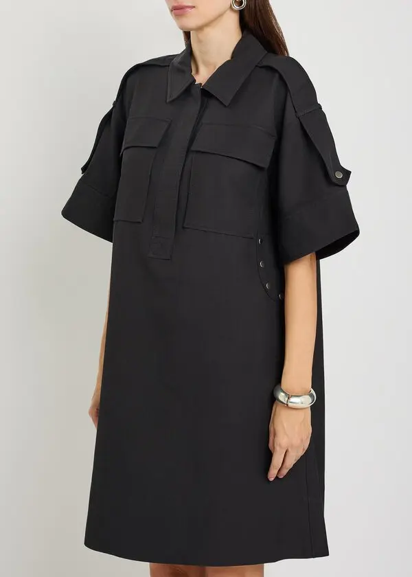 3.1 Phillip Lim Cotton-blend Mini Shirt Dress - Navy