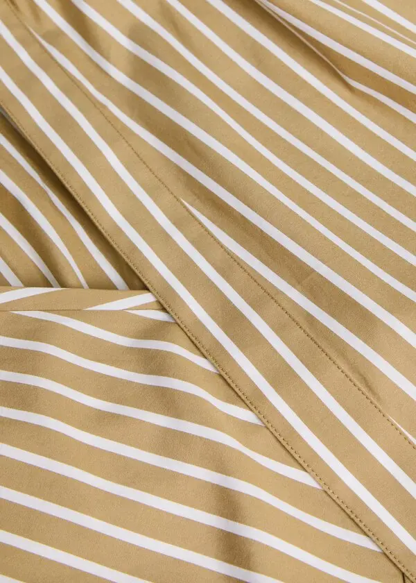 3.1 Phillip Lim Striped Cotton-poplin Wrap Midi Skirt - Khaki