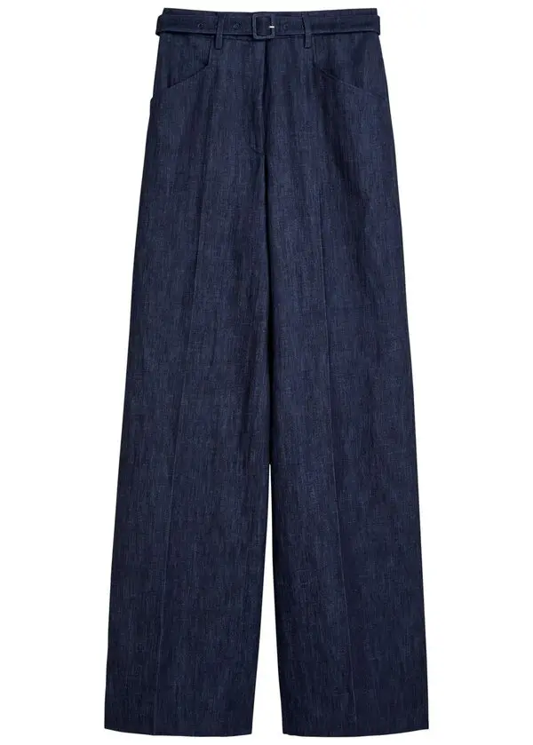 Gabriela Hearst Belted Wide-leg Trousers