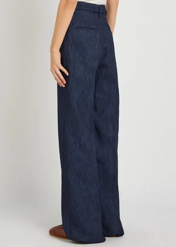 Gabriela Hearst Belted Wide-leg Trousers